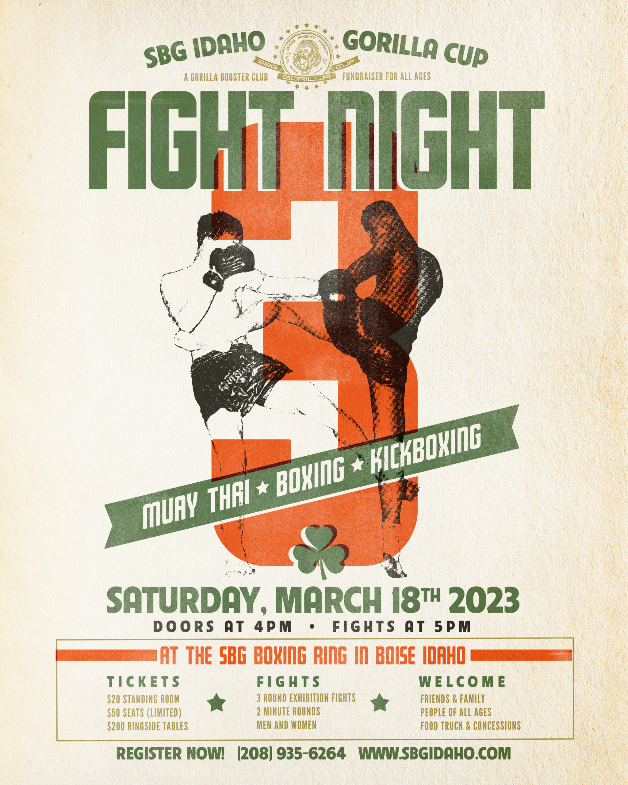 GORILLA CUP FIGHT NIGHT 3 – MARCH 18 SBG Idaho - BJJ & MMA Gym