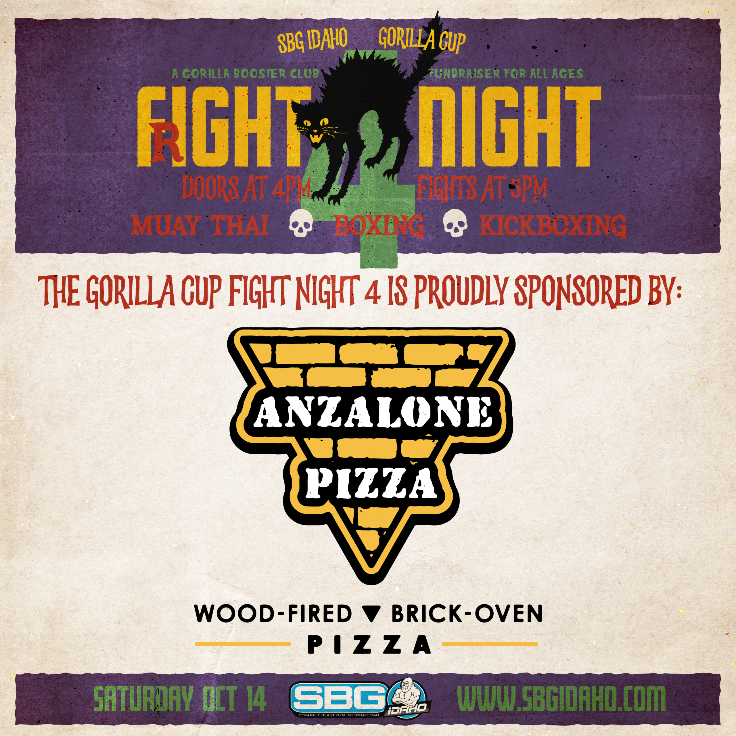 FIGHT NIGHT SPONSOR HIGHLIGHT – ANZALONE PIZZA SBG Idaho - BJJ & MMA Gym